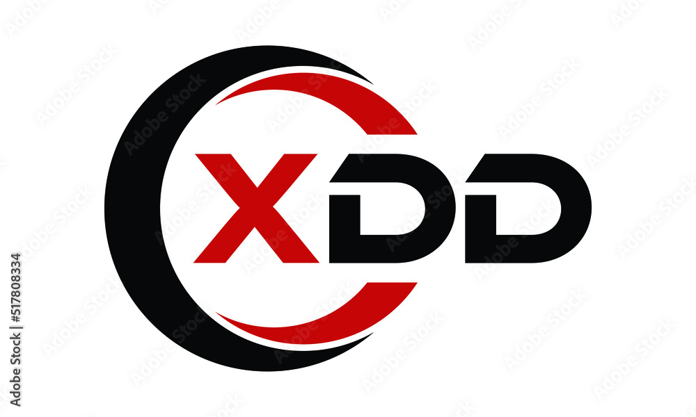 XDD swoosh three letter logo design vector template | monogram logo ...
