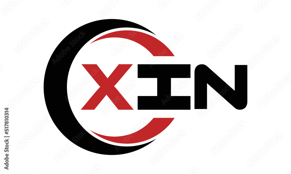 XIN swoosh three letter logo design vector template | monogram logo ...