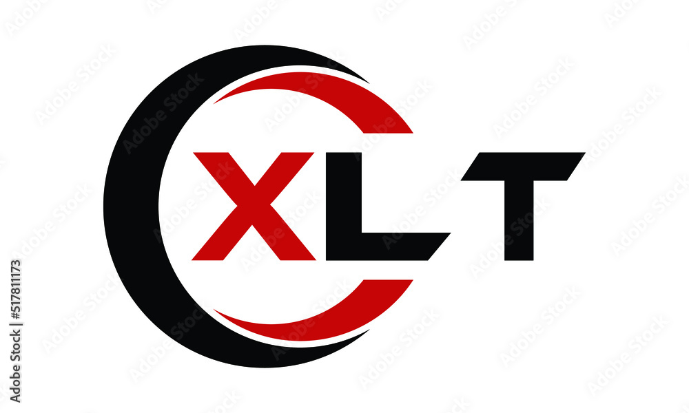 XLT swoosh three letter logo design vector template | monogram logo ...