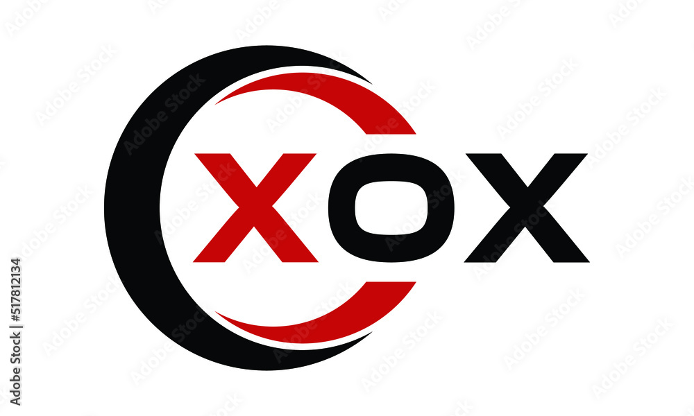 XOX swoosh three letter logo design vector template | monogram logo | abstract logo | wordmark ...