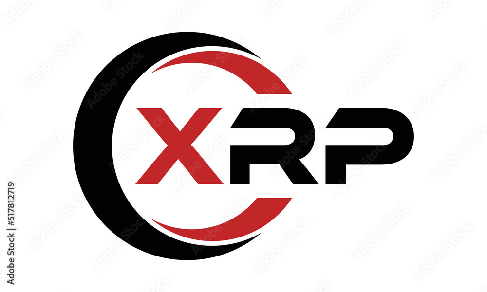 XRP swoosh three letter logo design vector template | monogram logo ...