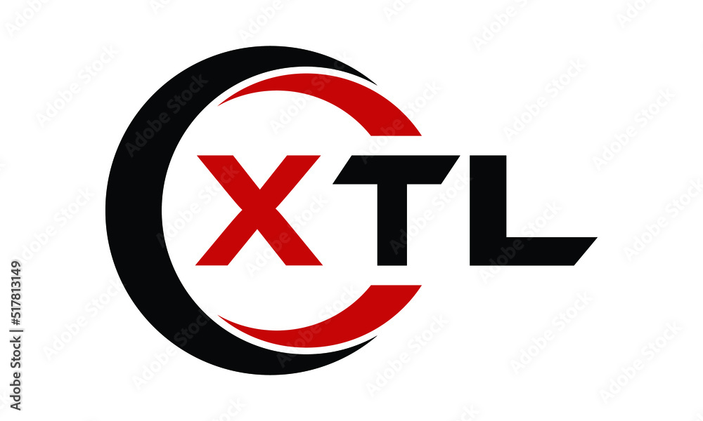 XTL swoosh three letter logo design vector template | monogram logo ...