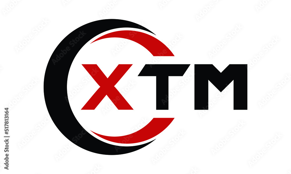 XTM swoosh three letter logo design vector template | monogram logo ...