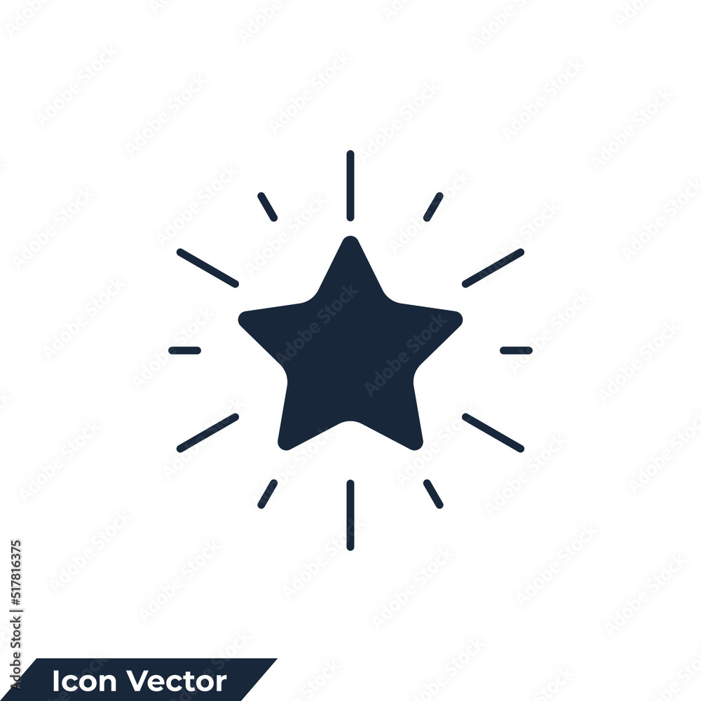 Shiny star icon logo vector illustration. excellence symbol template ...