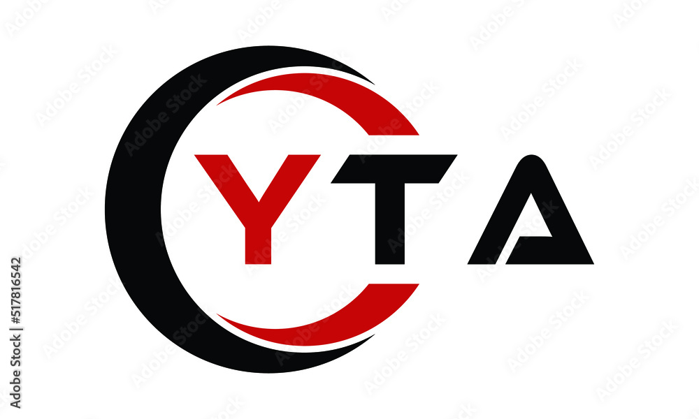 YAT swoosh three letter logo design vector template | monogram logo ...