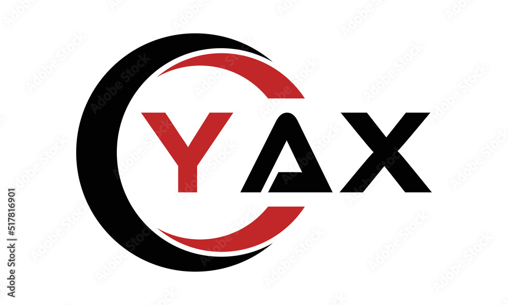 YAX swoosh three letter logo design vector template | monogram logo ...