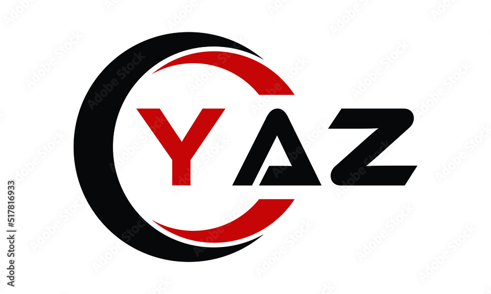 YAZ swoosh three letter logo design vector template | monogram logo ...