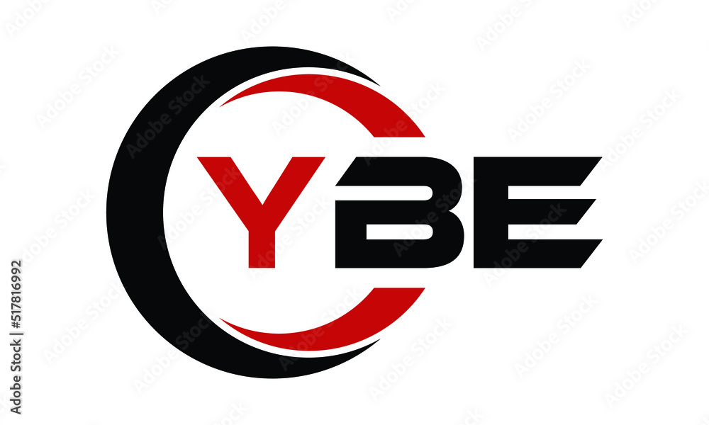 YBE swoosh three letter logo design vector template | monogram logo ...
