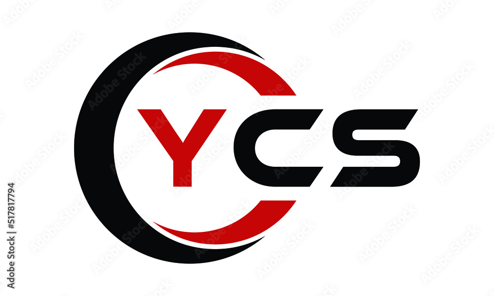 YCS swoosh three letter logo design vector template | monogram logo ...