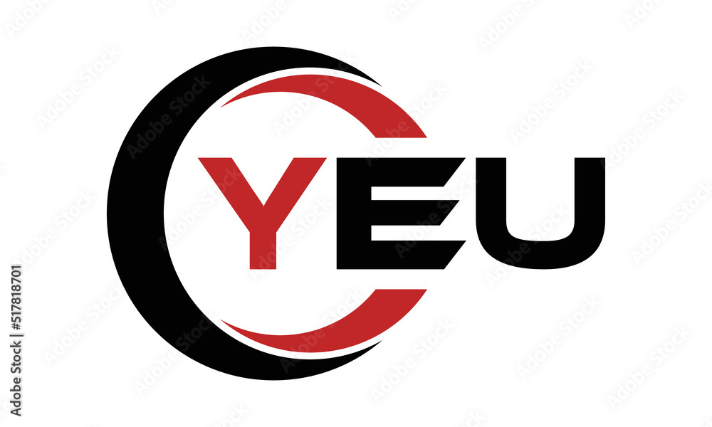 YEU swoosh three letter logo design vector template | monogram logo ...