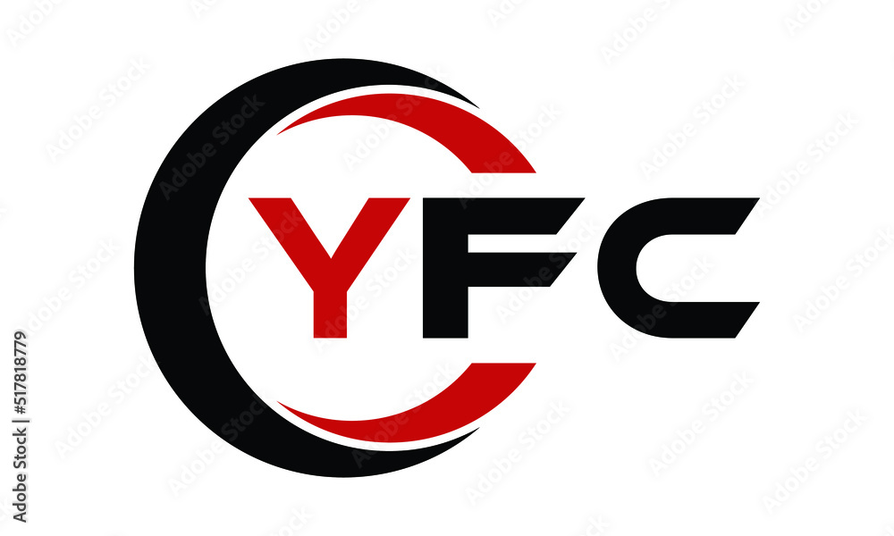YFC swoosh three letter logo design vector template | monogram logo ...