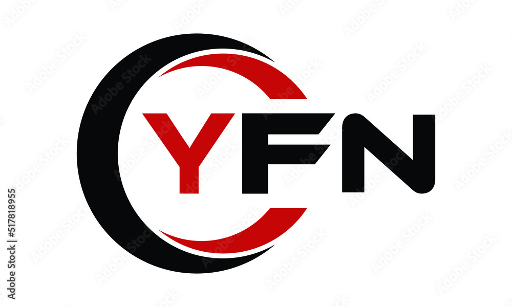 YFN swoosh three letter logo design vector template | monogram logo ...