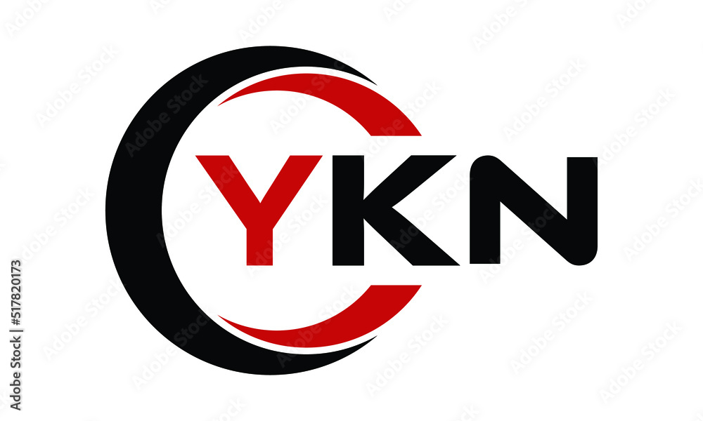 YKN swoosh three letter logo design vector template | monogram logo ...