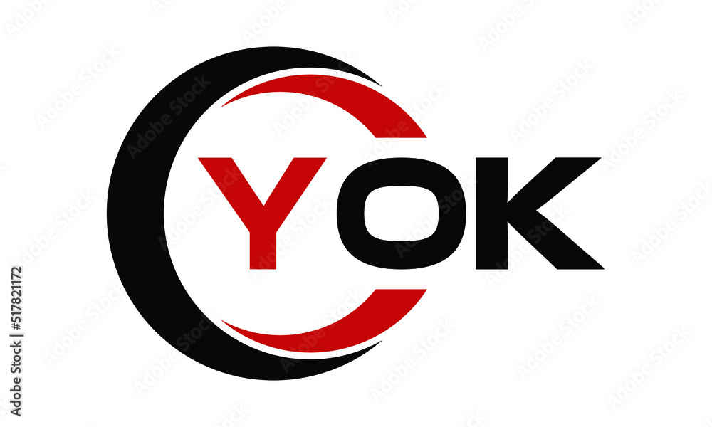 YOK swoosh three letter logo design vector template | monogram logo ...