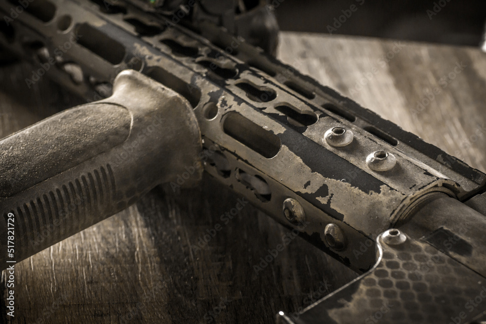 KEYMOD rail hand guard AR15 assault rifle weapon with fore grip Stock ...