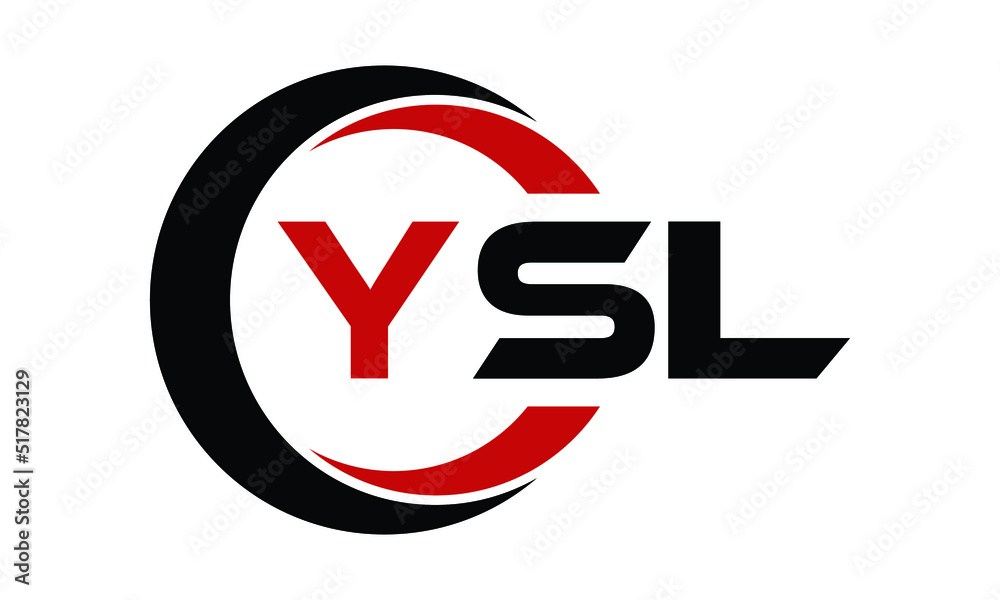 YSL swoosh three letter logo design vector template | monogram logo ...