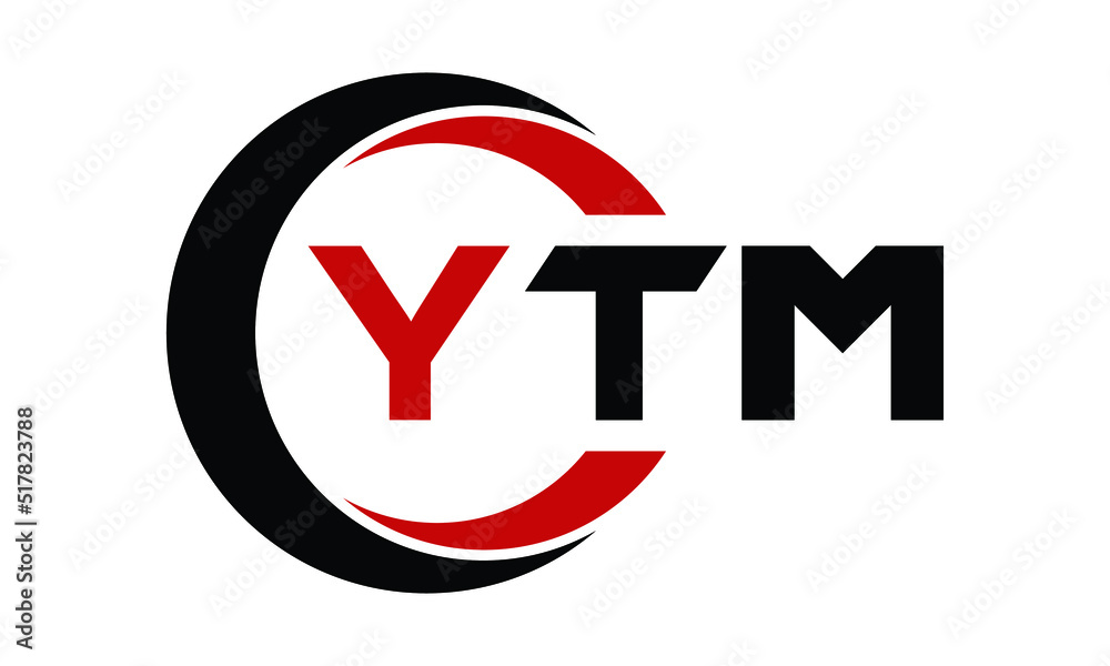 YTM swoosh three letter logo design vector template | monogram logo ...