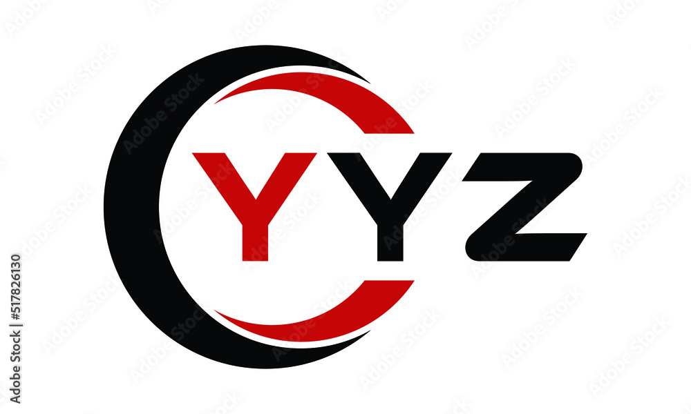 YYZ swoosh three letter logo design vector template | monogram logo ...