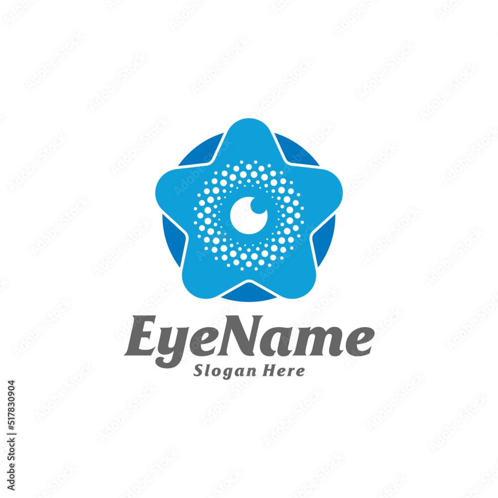 Star Eye Logo Design Template. Eye Star logo concept vector. Creative ...