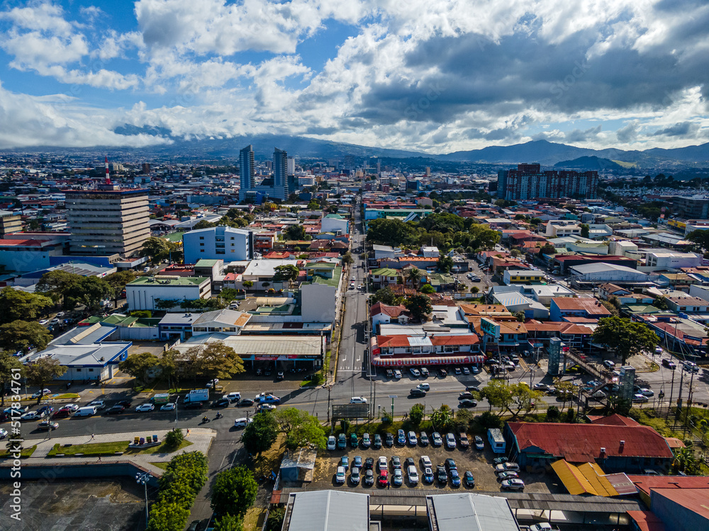 Beutiful aerial view of La Sabana Metropolitan Park in the center of ...