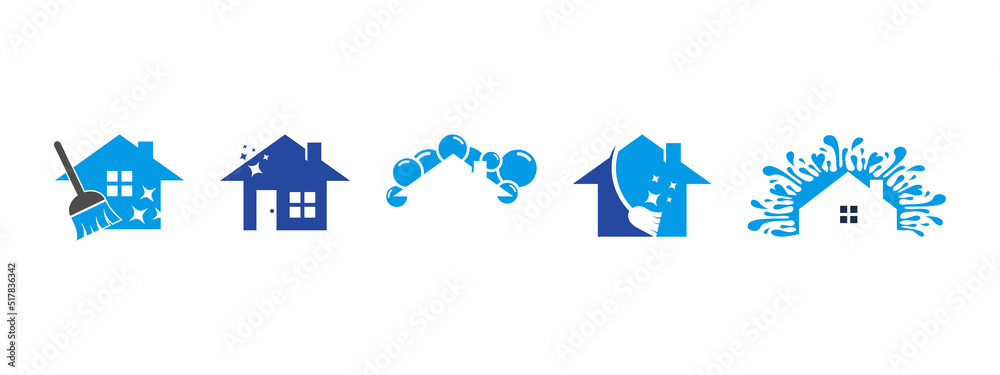 House cleaning icon set design template vector illustration Stock ...