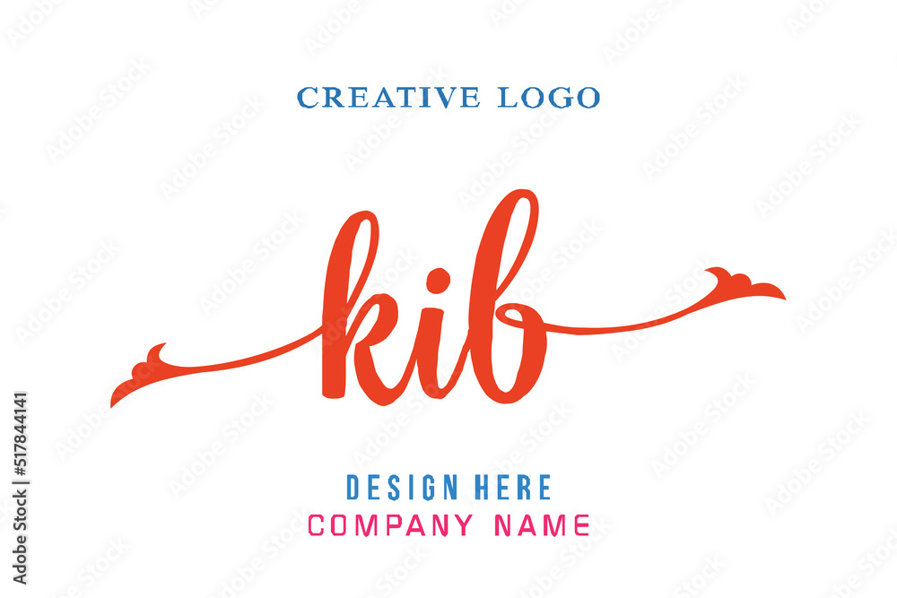 KIB lettering, perfect for company logos, offices, campuses, schools ...