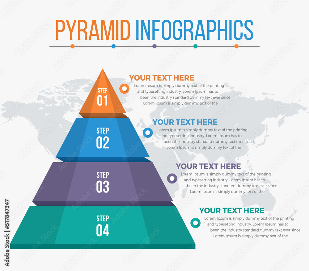 Pyramid Infographics Template Stock Vector | Adobe Stock