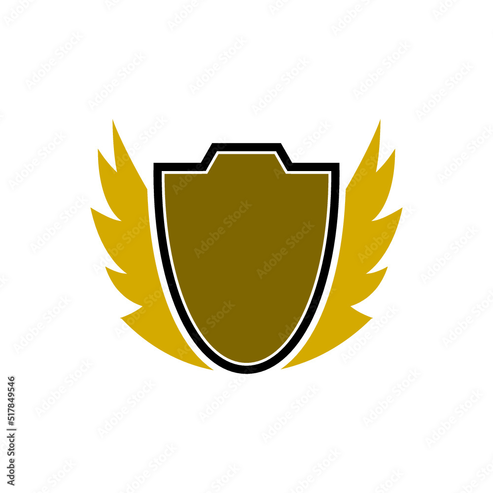 Wing army emblem. Shield Wing Logo isolated on white background Stock ...