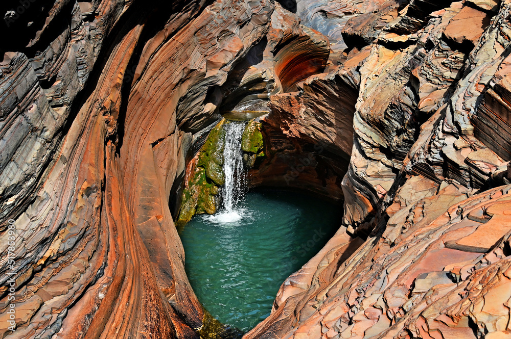 Spa pool Hamersley Gorge Karijini National Park Pilbara region in ...