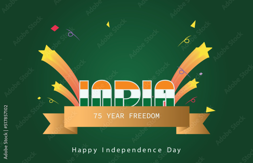 Happy 75th Independence Day of India Vector Illustration. Happy ...