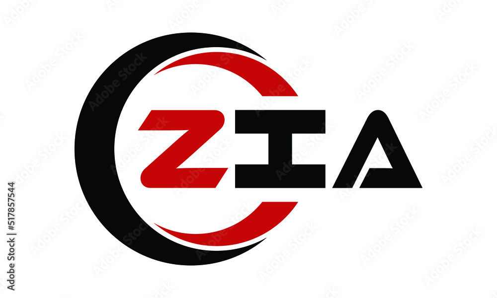 ZIA swoosh three letter logo design vector template | monogram logo ...