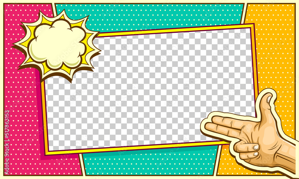Comic cartoon frame background design Stock Vector | Adobe Stock