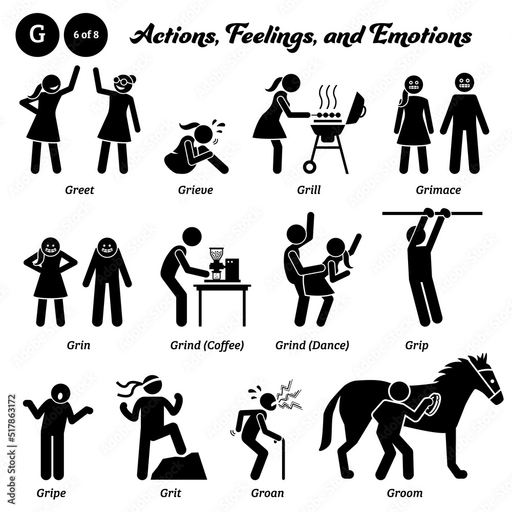 Vetor do Stock: Stick figure human people man action, feelings, and ...