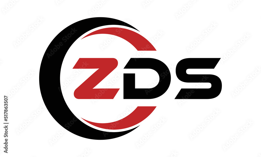 ZDS swoosh three letter logo design vector template | monogram logo ...