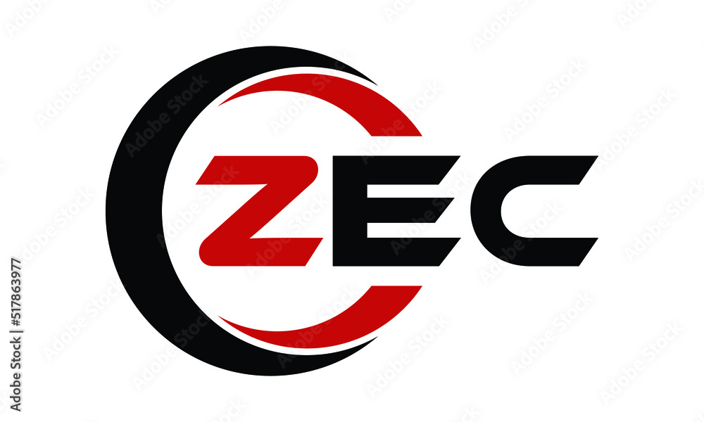 ZEC swoosh three letter logo design vector template | monogram logo ...