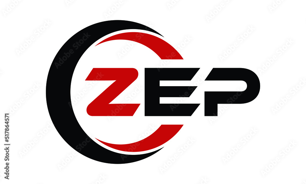Grafika wektorowa Stock: ZEP swoosh three letter logo design vector ...