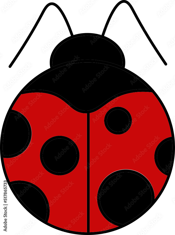 Flat Insect bug vector set. Vector Set of black outline bugs. Vector ...