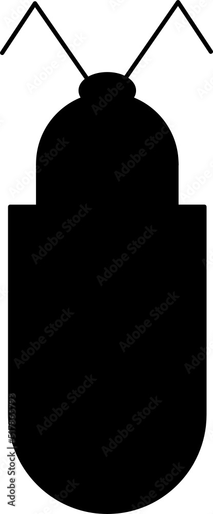 Flat Insect bug vector set. Vector Set of black outline bugs. Vector ...