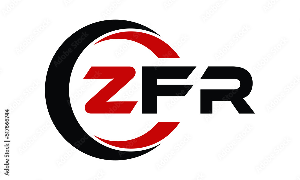 ZFR swoosh three letter logo design vector template | monogram logo ...