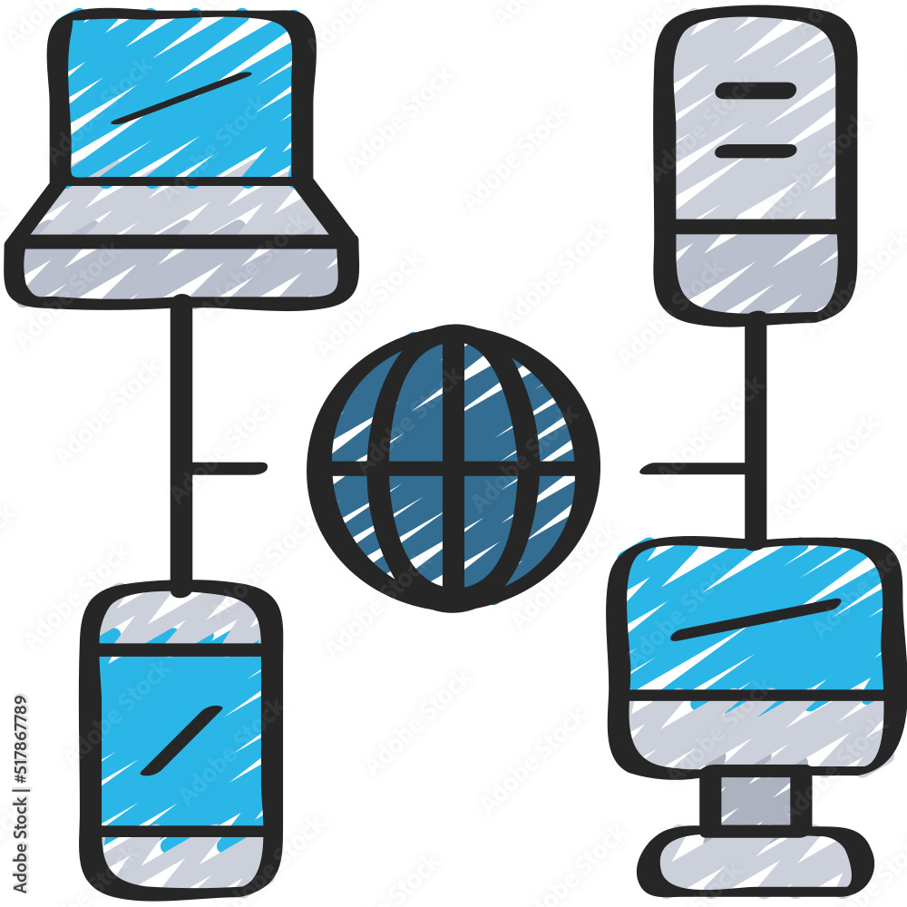 Device Network Icon Stock Vector | Adobe Stock