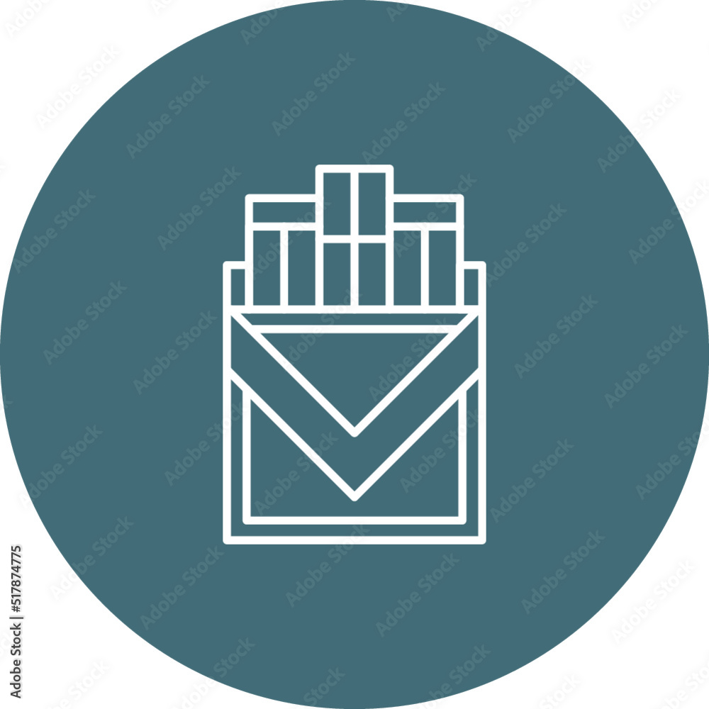 Cigarette Pack Icon Stock Vector | Adobe Stock