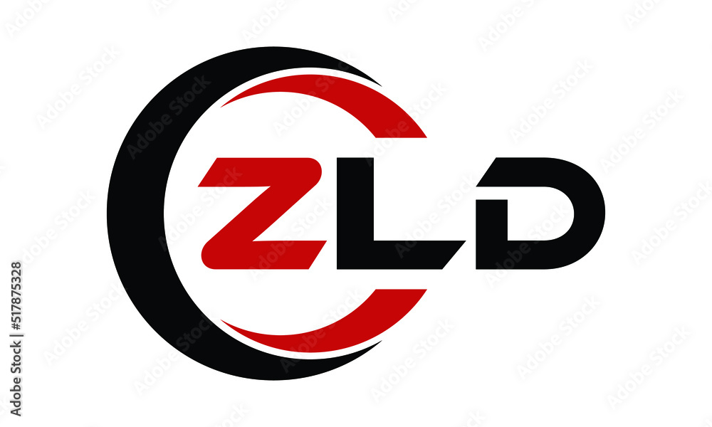ZLD swoosh three letter logo design vector template | monogram logo ...