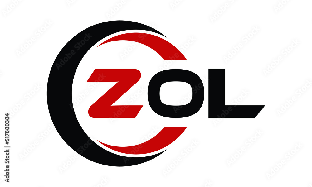 ZOL swoosh three letter logo design vector template | monogram logo | abstract logo | wordmark ...