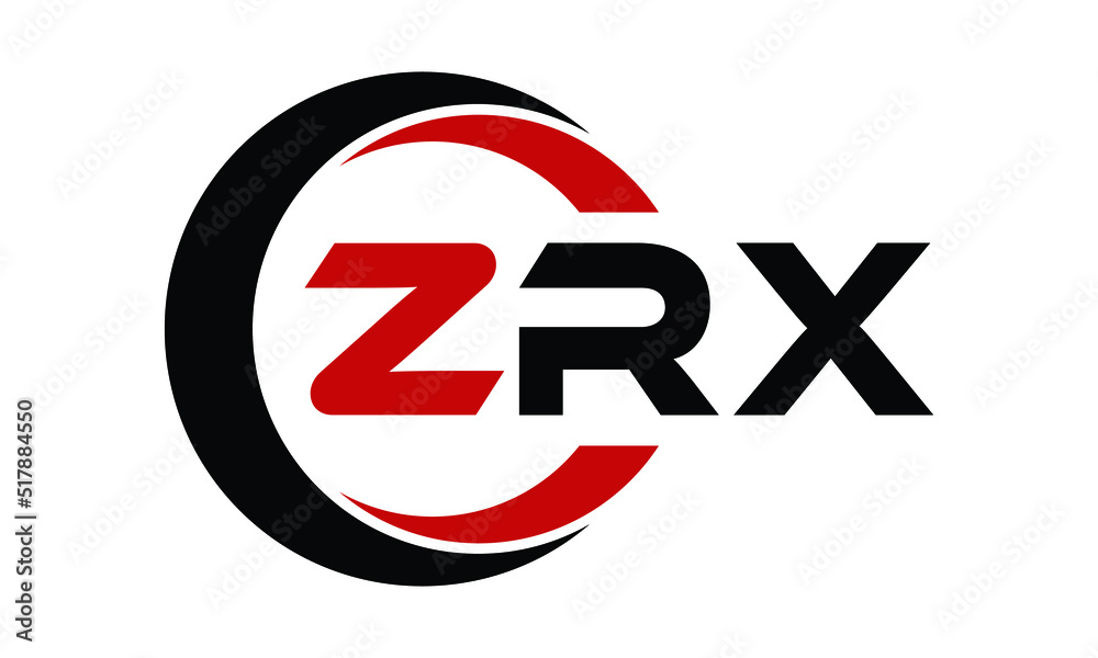 ZRX swoosh three letter logo design vector template | monogram logo | abstract logo | wordmark ...