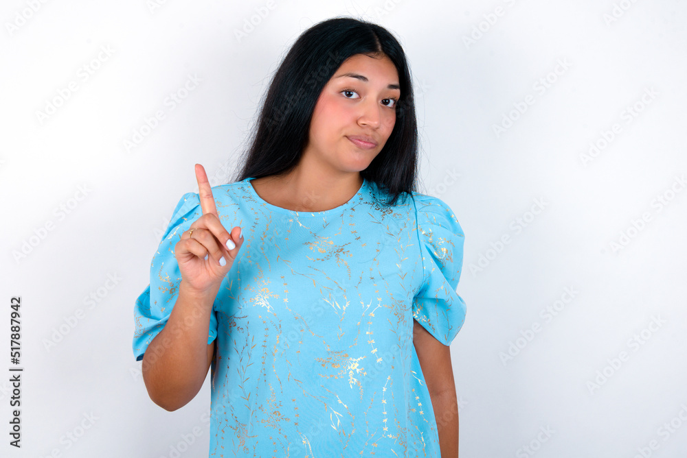 No sign gesture. Closeup portrait unhappy young brunette woman wearing ...