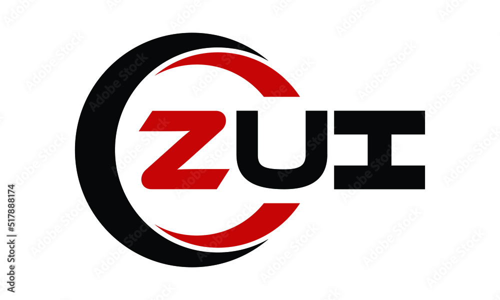 ZUI swoosh three letter logo design vector template | monogram logo ...
