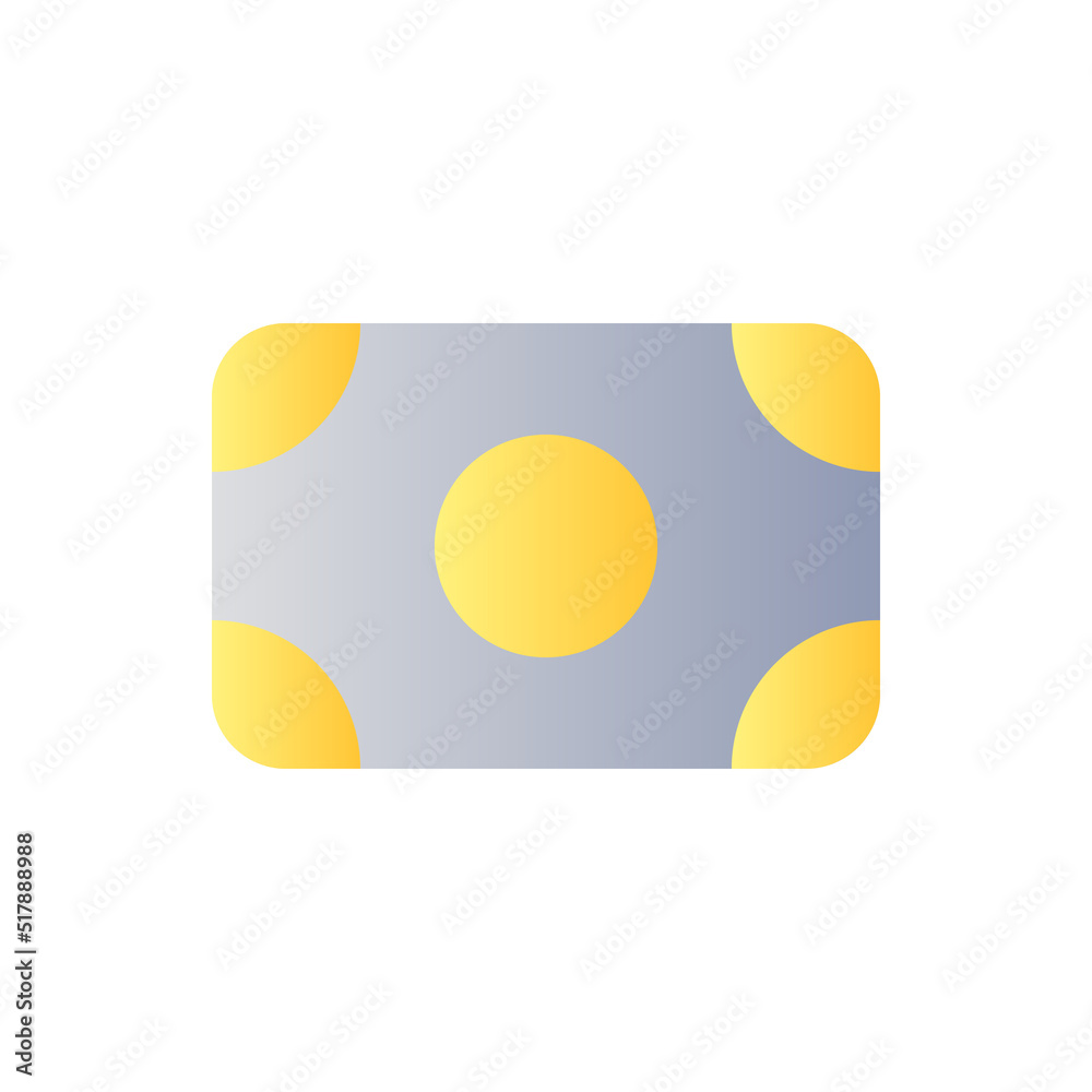 Banknote flat gradient color ui icon. Paper money and cash. Financial ...