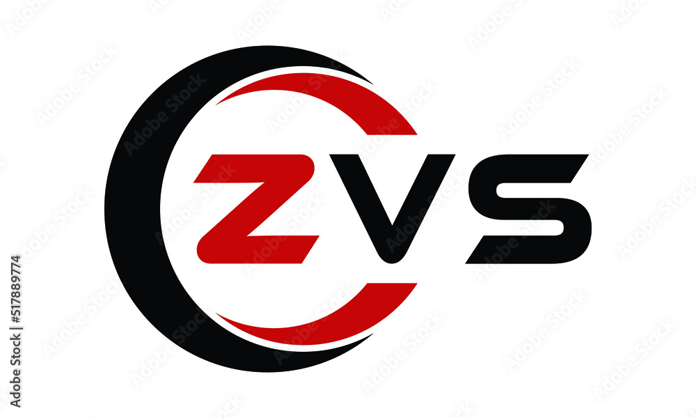ZVS swoosh three letter logo design vector template | monogram logo ...