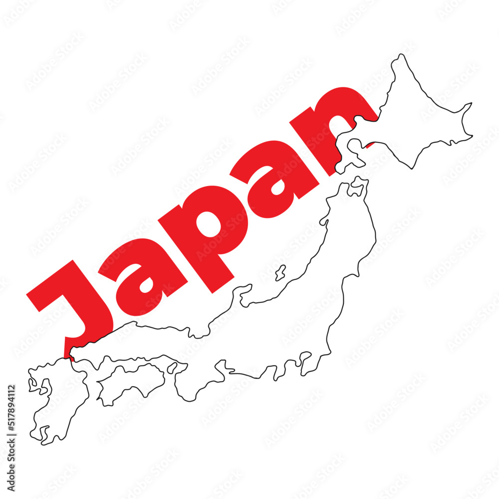 Japan map vector illustration เวกเตอร์สต็อก | Adobe Stock