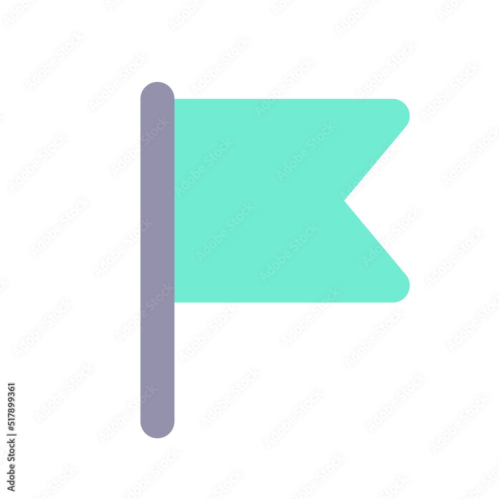 Simple flag for report flat color ui icon. Reporting bugs and issues ...